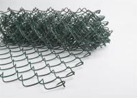 China Green PVC Coated Chain Link Fence 2 Inch Mesh 12 Gauge Sports Field Fencing for sale
