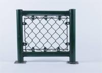 China Green Vinyl Coated Chain Link Fence 1 Inch Mesh 14 Gauge Corrosion Resistant Playground Fencing for sale