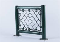 China Green PVC Coated Chain Link Fence 2 Inch Mesh 12 Gauge Sports Field Fencing for sale