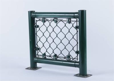 China Green PVC Coated Chain Link Fence 2 Inch Mesh 12 Gauge Sports Field Fencing for sale