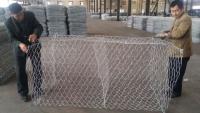 China Double Twisted Gabion Basket Hexagonal Shape 80x100mm Mesh 2.7mm Wire for Erosion Control for sale
