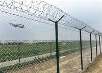 China Galvanized Chain Link Fence Diamond Hole 1 inch 12 Gauge for Highway Airport Security for sale