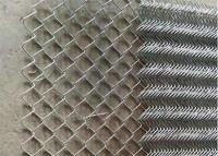 China Galvanized Green Coated Chain Link Fence 9 Gauge  Diamond Hole Shape for sale