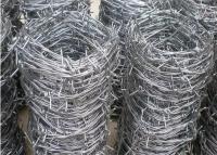 China Low Carbon Galvanised Barbed Wire Easy Install For Highway Protection for sale
