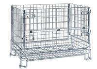 China Collapsible Welded Wire Mesh Container 1300kg Capacity Stackable 3 High for sale