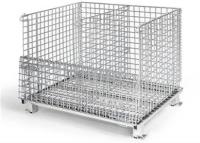 China Stackable Foldable Wire Mesh Container Stainless Steel 1200x1000x890mm 0.84m³ for sale