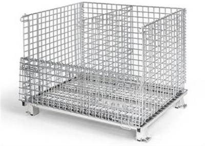 China Stackable Foldable Wire Mesh Container Stainless Steel 1200x1000x890mm 0.84m³ for sale