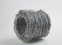 China Hot Dipped Galvanized Barbed Wire Reverse Twist 20cm Aperture for sale
