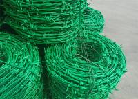 China Silver Zinc Coated Barbed Wire , Galvanized Razor Wire High Strength for sale