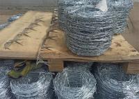 China Electro Galvanized Barbed Wire Double Strand Silver Color Free Sample for sale