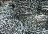 China Electro Galvanized Barbed Wire Double Strand Silver Color Free Sample for sale