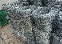 China Hot Dip Galvanized Barb Wire Roll 2.51mm Anti Acid Alkali for Wire Mesh Fence for sale