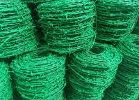China Aluminum Alloy PVC Coated Barbed Wire Galvanized Steel Traditional Reverse Twist 2.51mm for sale