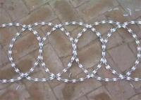 China Flat Razor Wire Welded Flatted Concertina Coil 450mm 600mm 900mm 1100mm for sale