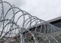 China Galvanized Concertina Razor Barbed Wire BTO22 0.5mm Thickness 2.5mm Wire Diameter for sale