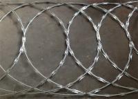 China Flat Razor Wire Welded Flatted Concertina Coil 450mm 600mm 900mm 1100mm for sale