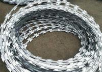 China Anti Corrosion Straight Razor Wire Coil Concertina Fencing BTO-22 0.5mm for sale