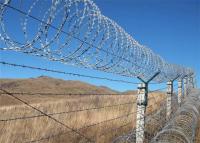 China Galvanized Concertina Razor Barbed Wire BTO22 0.5mm Thickness 2.5mm Wire Diameter for sale