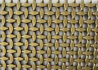 China Stainless Steel Gold Color Architectural Woven Wire Mesh 1.5-12mm Wire Diameter for Corridors Decoration for sale