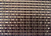 China Stainless Steel Gold Color Architectural Woven Wire Mesh 1.5-12mm Wire Diameter for Corridors Decoration for sale