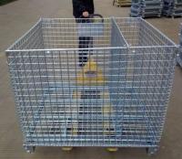 China Stackable Foldable Wire Mesh Container Stainless Steel 1200x1000x890mm 0.84m³ for sale