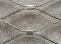 China 316 Stainless Steel Knotted Rope Mesh 1.2-4mm Cable 25-200mm Diamond Opening Architectural Mesh for sale