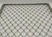 China 316 Stainless Steel Knotted Rope Mesh 1.2-4mm Cable 25-200mm Diamond Opening Architectural Mesh for sale