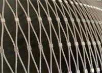 China 316 Stainless Steel Knotted Rope Mesh 1.2-4mm Cable 25-200mm Diamond Opening Architectural Mesh for sale