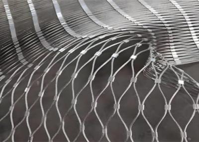 China Lightweight Ferrule Type Stainless Steel Wire Rope Mesh 1.0-5.0mm Cable 20-200mm Opening for sale